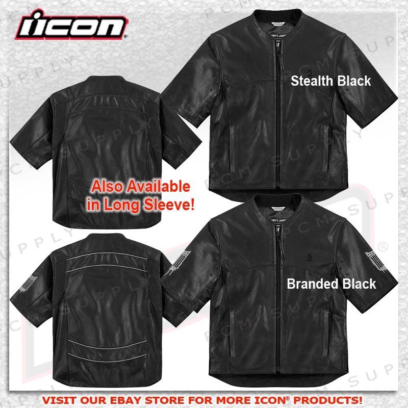 Buy Icon 1000 Collection Chapter Leather Short Sleeve Sport Motorcycle ...