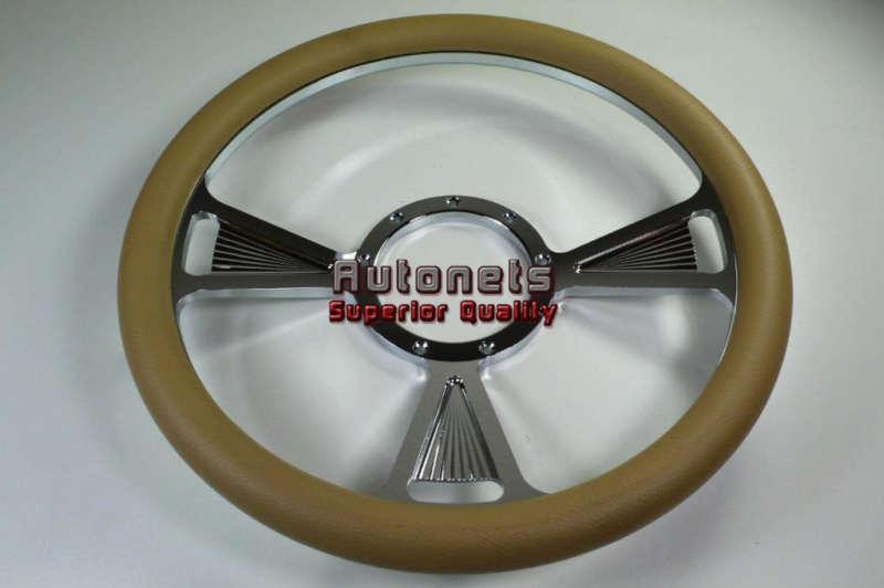 Buy Beige Tri Camaro Impala Nova Hot Rat Rod Steering Wheel 9 Hole ...