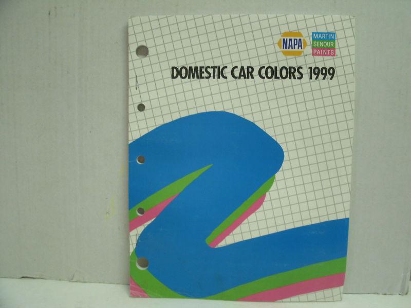 Buy 1999 Napa MARTIN SENOUR AUTOMOTIVE Color Directory in Sugarcreek ...