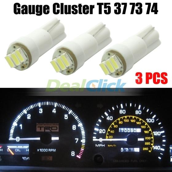 Find 3x T5 73 3 SMD LED Gauge Cluster Key Ring Sunvisor Shifter Light ...