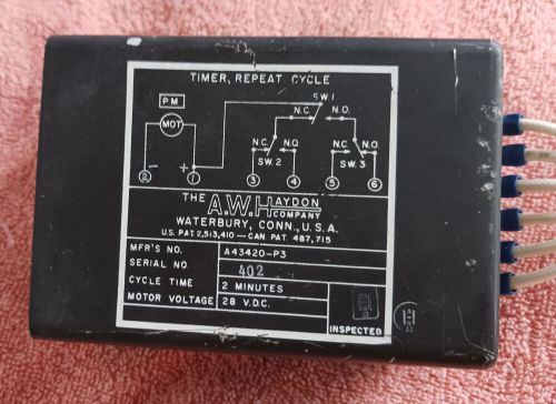 Find A43420-P3 TIMER REPEAT CYCLE SN: 402 28 VOLT in Goleta, California ...