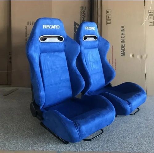 Find JDM Style Blue Suede SR3 bucket seats bride sparco omp spokes te37 ...