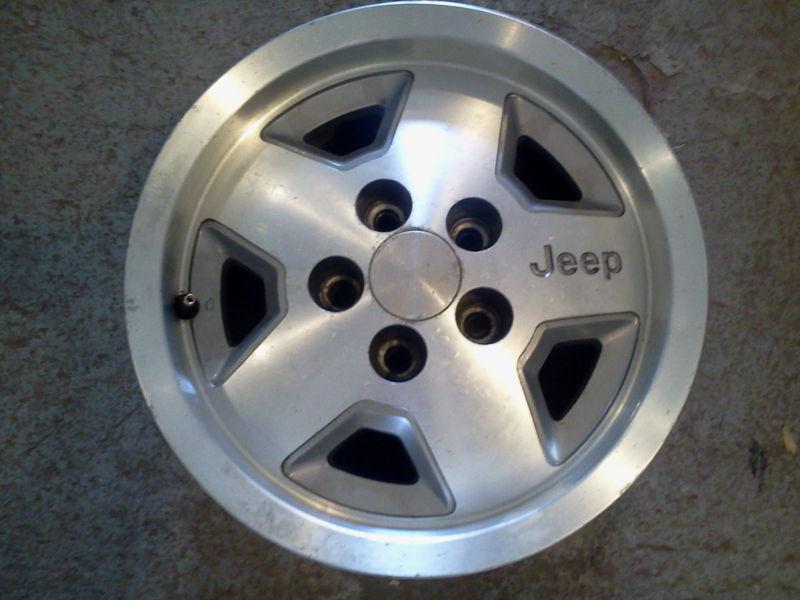 Sell * 15 inch Factory Alloy Rim - Jeep CJ series, Wrangler, Cherokee ...