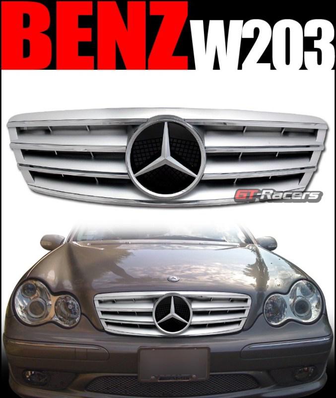Sell SILVER AMG STYLE FRONT HOOD BUMPER GRILL GRILLE 2001-2007 MERCEDES ...