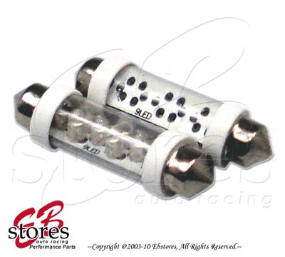 Sell Set of 2pc White Dome Light Festoom 9 LED Bulbs 6451 561 563 ...