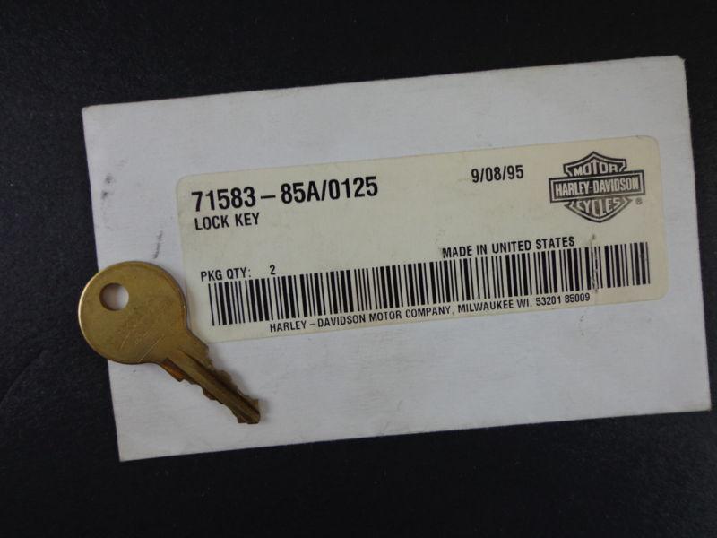 Sell Harley Davidson Lock Key 71583-85A 0125 in Not Specified, US, for ...