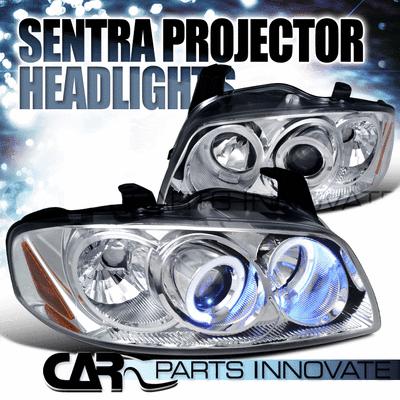 Purchase NISSAN 04-06 SENTRA LED HALO PROJECTOR HEADLIGHTS LAMP CHROME ...