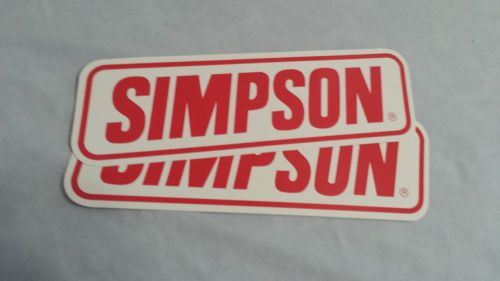 Purchase Lot of 2 Original Simpson Saftey Racing Decals NHRA NASCAR ...