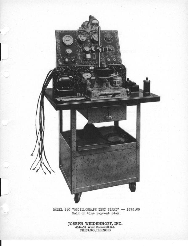 Purchase ORIGINAL 1930's Weidenhoff Distributor Test Equipment ...