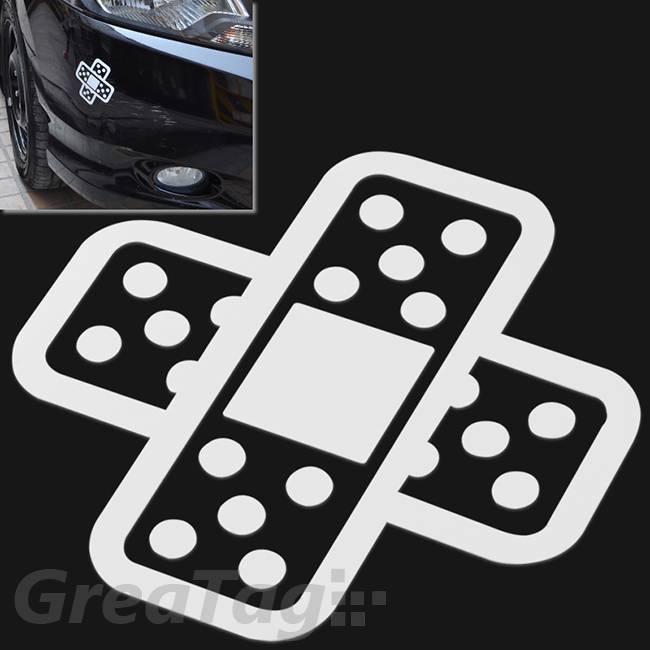 Purchase WHITE X-SHAPE CROSS BANDAID CAR BUMPER SCRATCH COVER STICKER ...