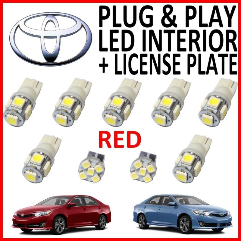 Buy 9 Piece super red LED interior package kit + license plate tag ...