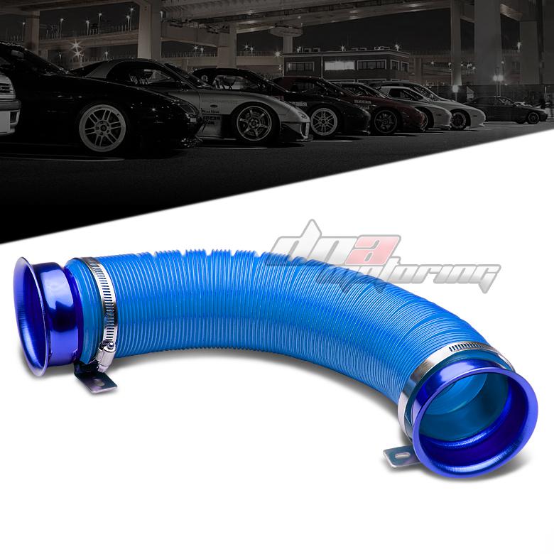 Buy 3" BLUE MULTI-FLEXIBLE ADJUSTABLE SHORT RAM/COLD AIR INTAKE INLET ...